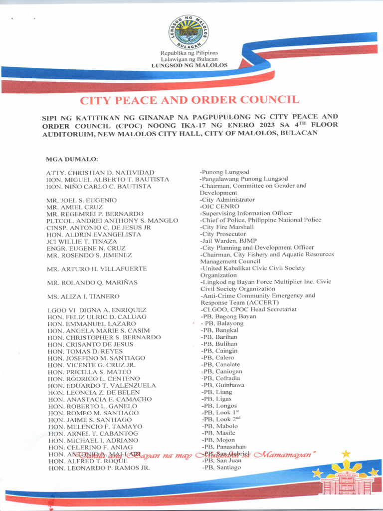1st Quarter 2023 CPOC Minutes of The Meeting | PDF