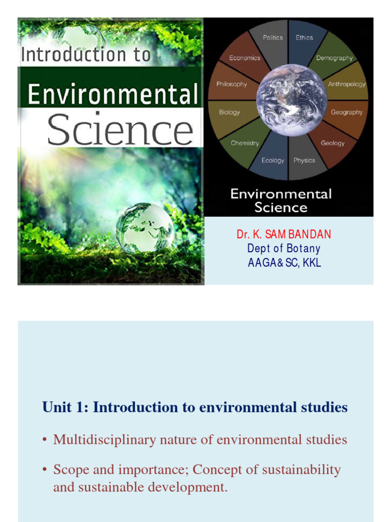 Unit 1 EVS | PDF | Atmosphere | Natural Environment