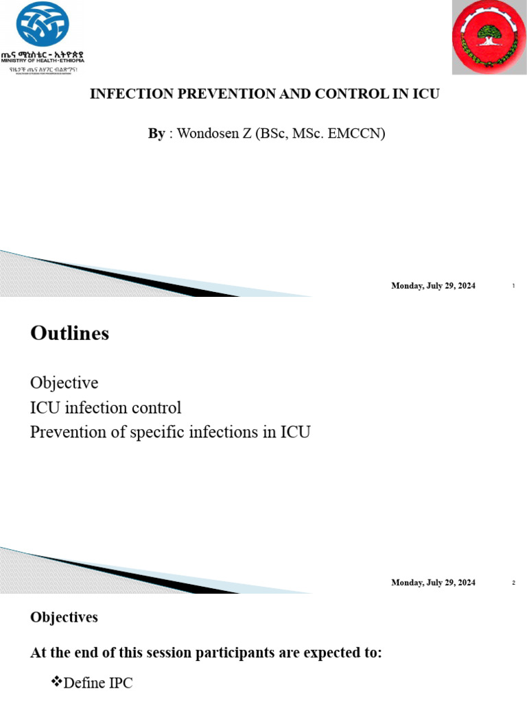 My IPC in ICU | PDF | Intensive Care Unit | Hospital Acquired Infection