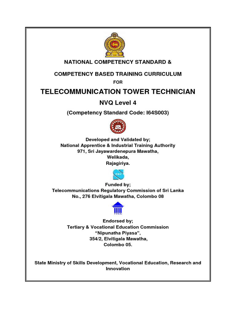 Telecommincatio Technician | PDF | Electrical Connector | Vocational ...
