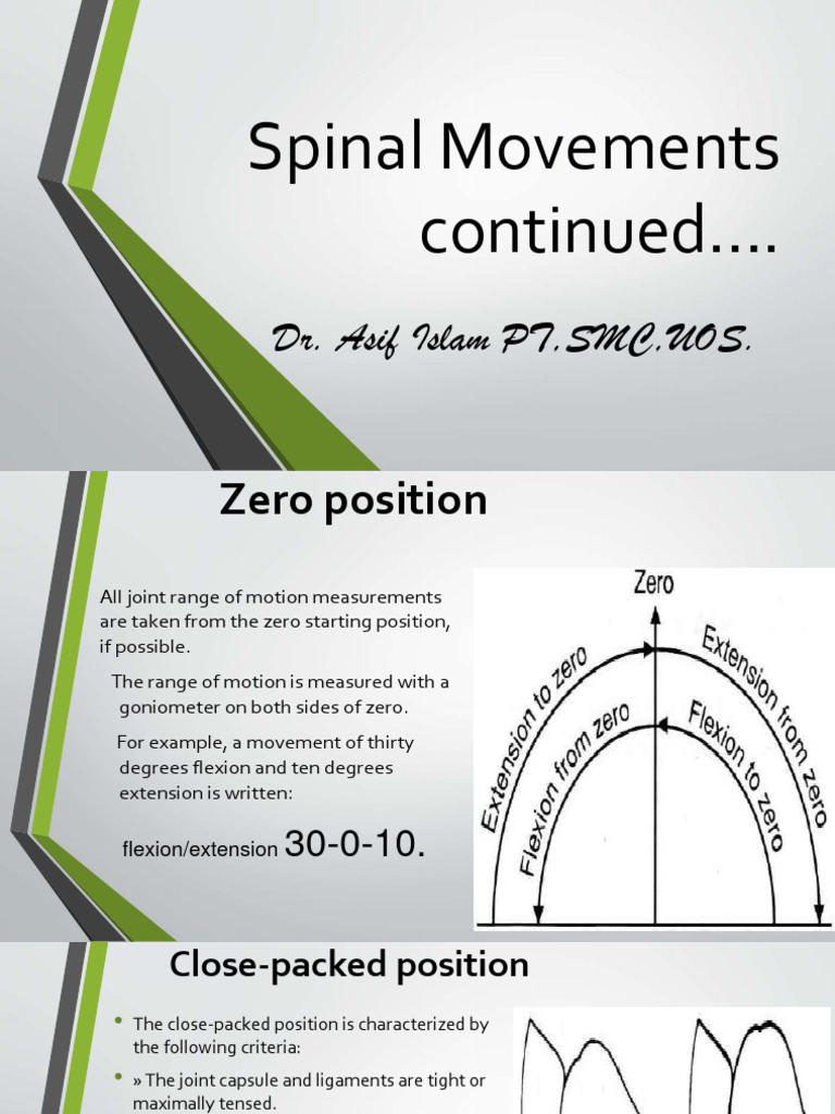 Spinal Movements and Joint Mechanics | PDF | Vertebral Column ...