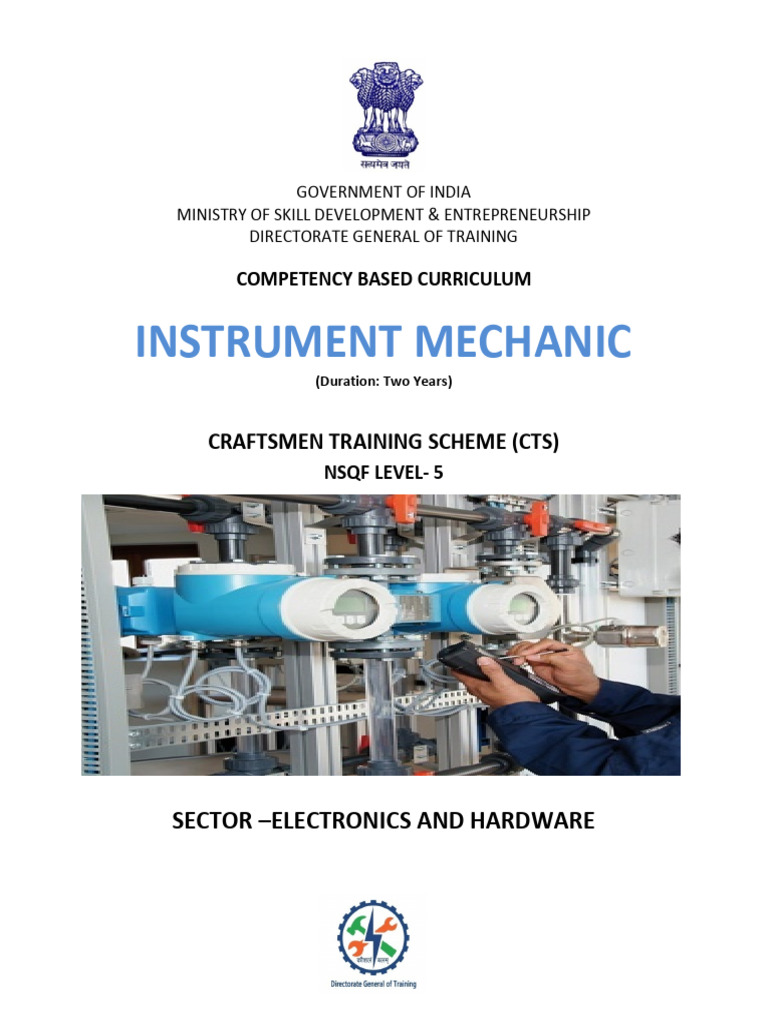 CTS Instrument Mechanic - CTS - NSQF-5 | PDF | Electric Motor | Instrumentation