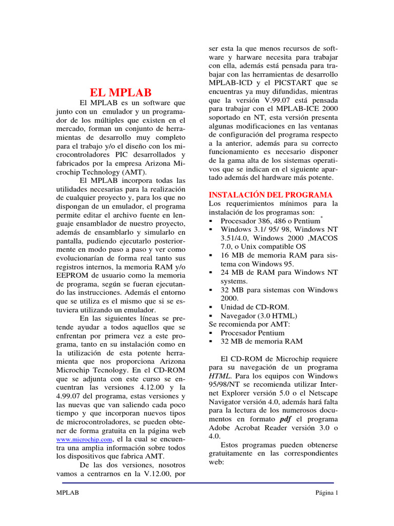 Manual Mplab Esp | PDF | Programa de computadora | Programación