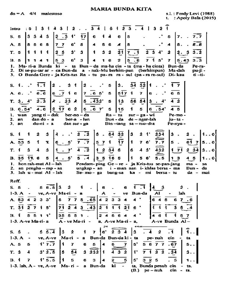 Text Lagu Maria Bunda Kami | PDF