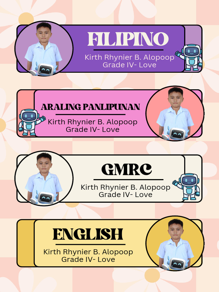 Colorful Playful Name Folder Label | PDF | Language Arts & Discipline