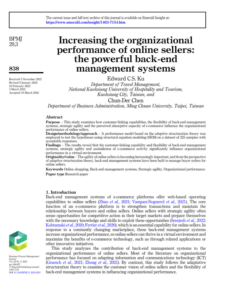 Online Seller 10-1108 - BPMJ-11-2022-0562 | PDF | Online Shopping | E Commerce