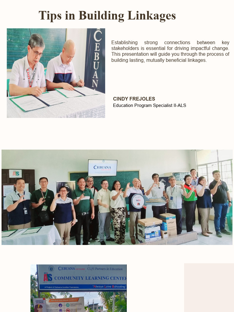 Building Meaningful Linkages | PDF | Goal | Collaboration