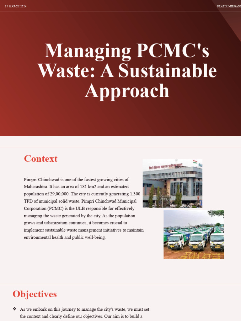 Sustainable Waste Management in PCMC | PDF | Waste Management | Waste