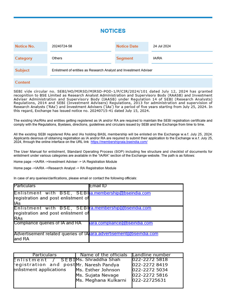 Notices: Notice No. Notice Date | PDF | Cyberspace