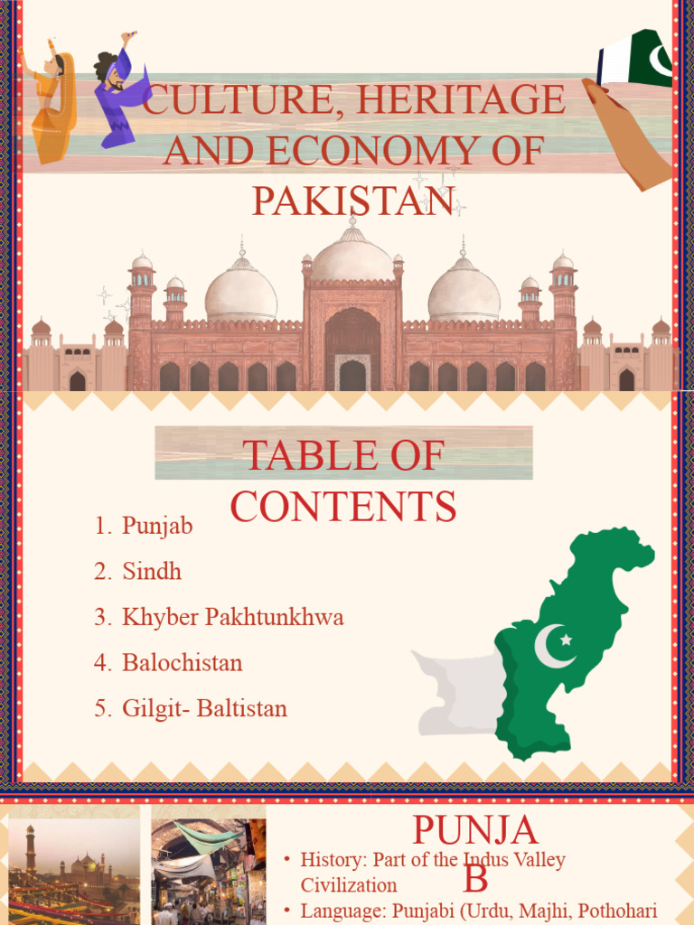 Culture, Heritage and Economy of Pakistan | PDF