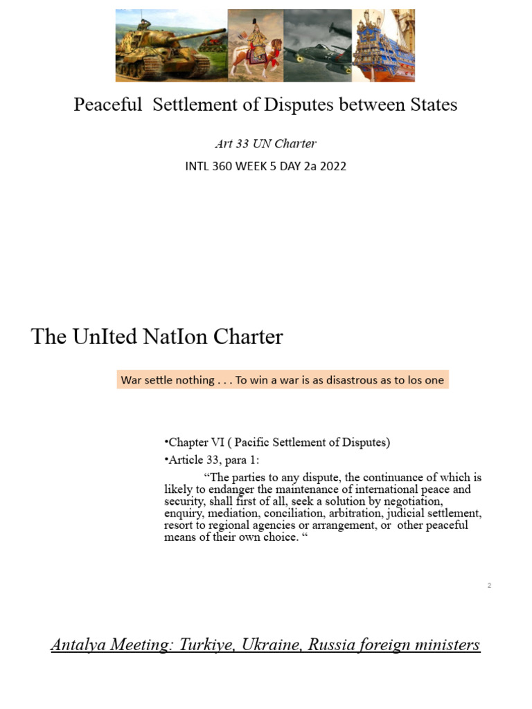 INTL 360 WEEK 5 DAY 2a 2022 | PDF | Mediation | Arbitration