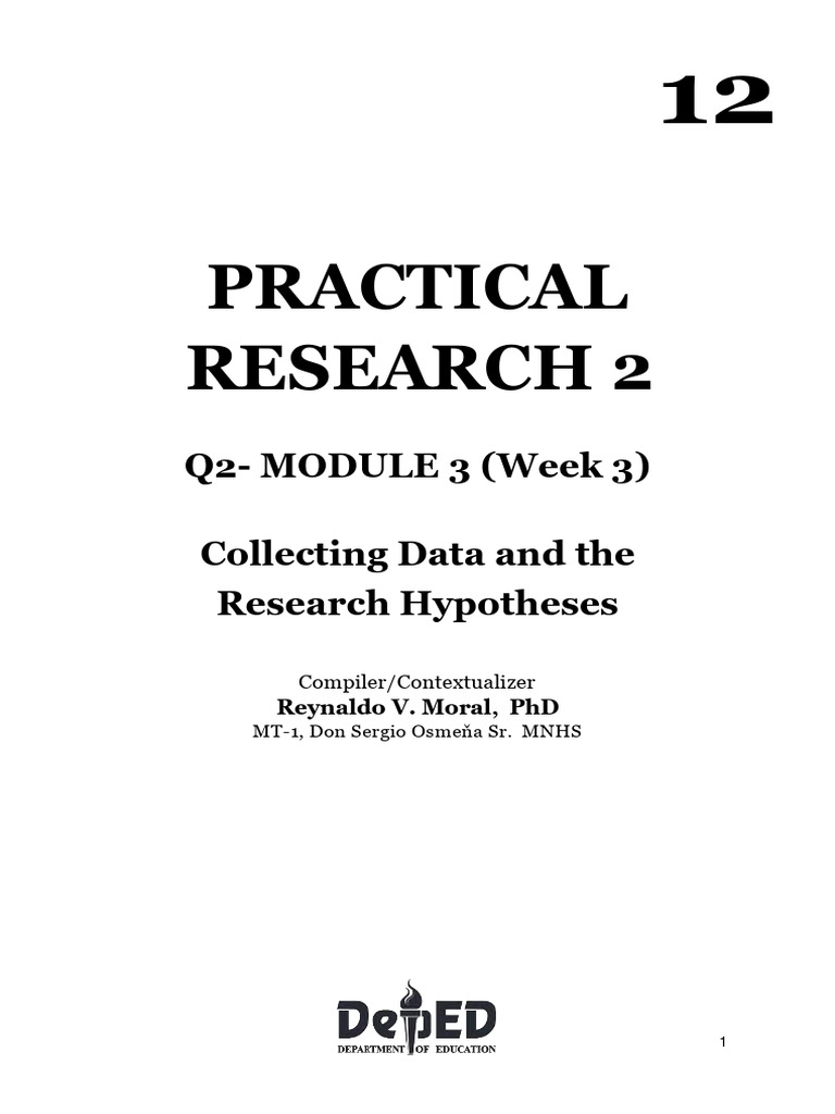 3_q3 Practical Research | PDF | Hypothesis | Level Of Measurement