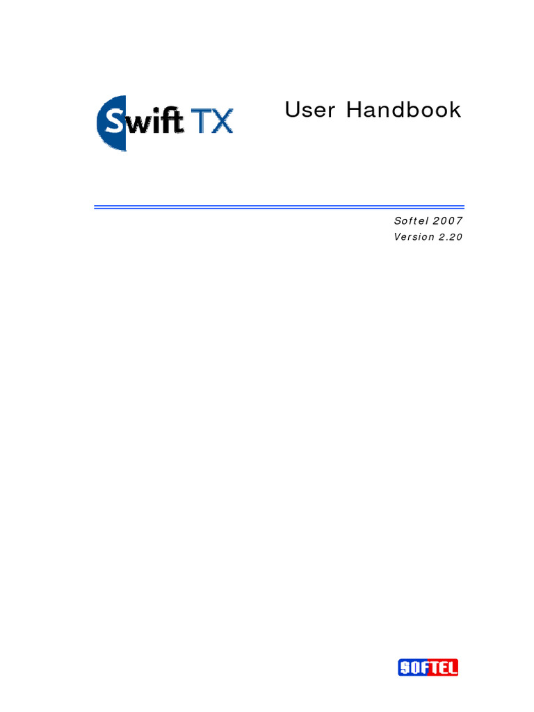 Swift TX V2 20 | PDF | Menu (Computing) | Window (Computing)