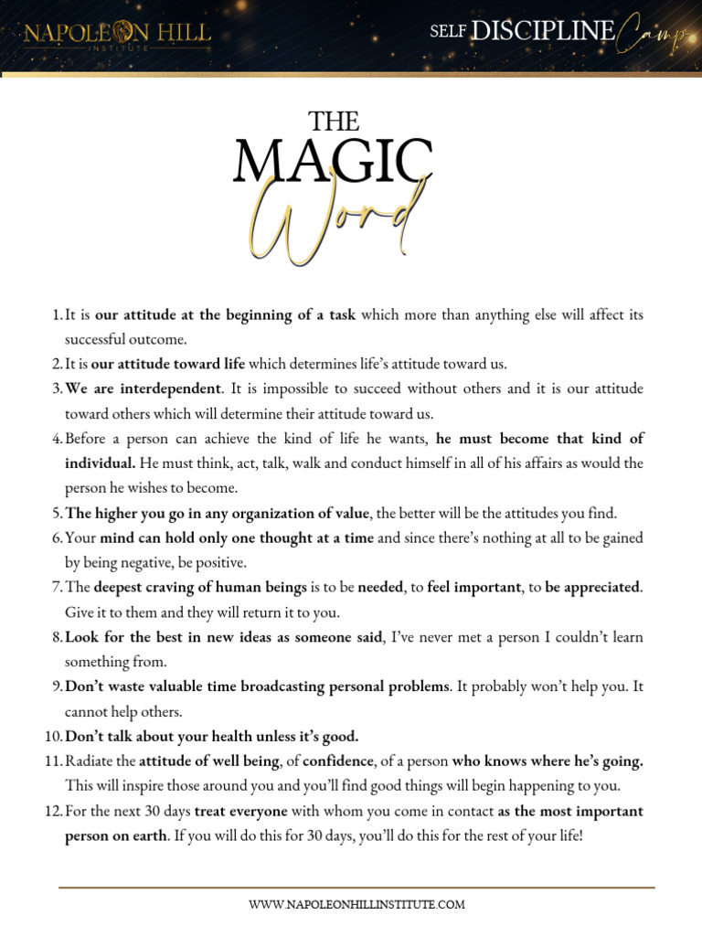 The Magic Word | PDF