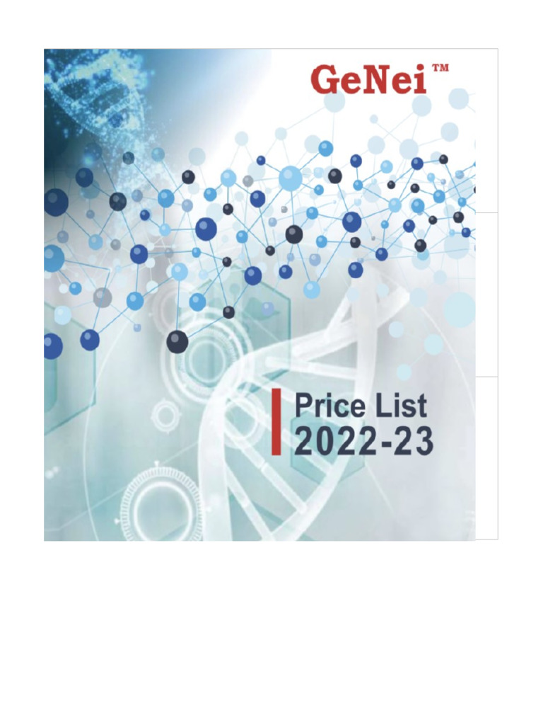 Genei Pricelist 2022-23 New | PDF | Agarose Gel Electrophoresis | Gel ...