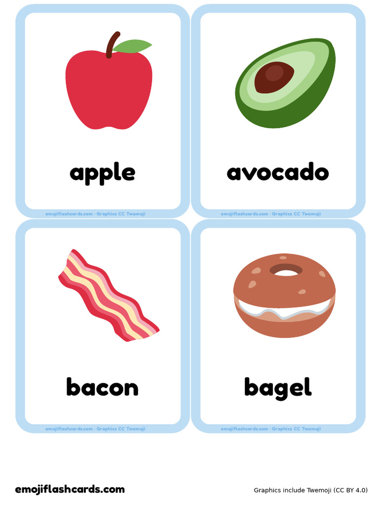 Us English Food Medium A4 Flashcards | PDF | Food And Drink Preparation ...