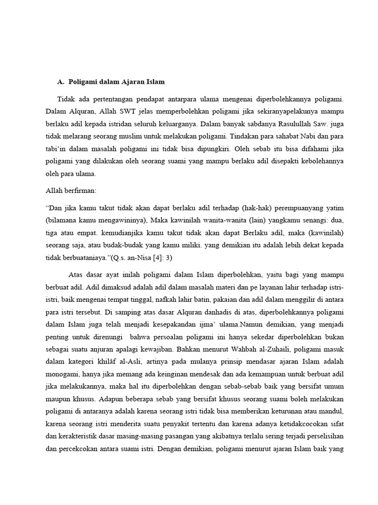 Poligami dan Nikah Siri dalam Islam | PDF | Agama & Spiritualitas