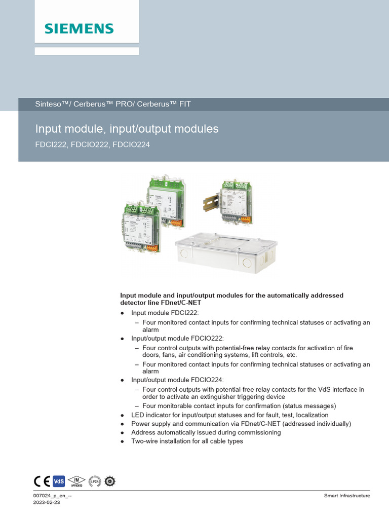 A6V10062602 Input Module Input Output Modules en | PDF | Relay | Sensor