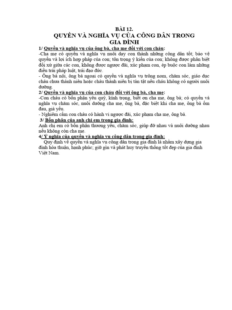 Bai Viet GDCD 8 | PDF