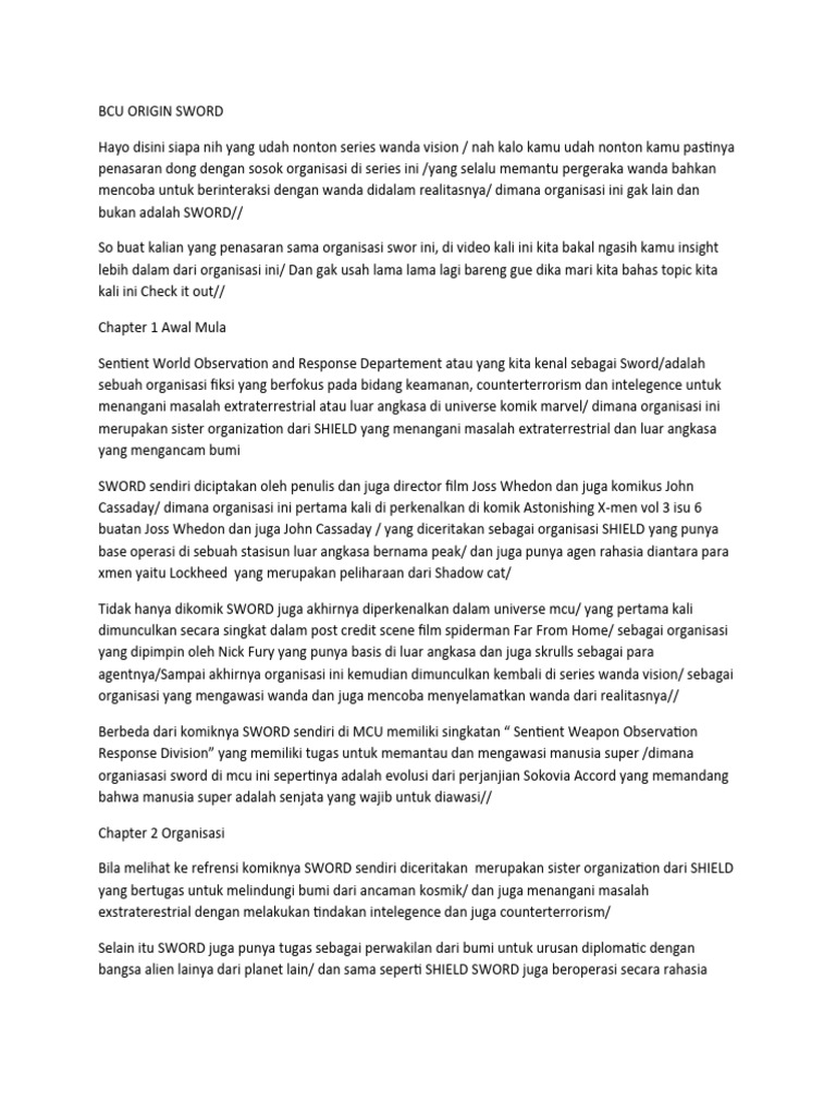 Bcu Origin Sword | PDF