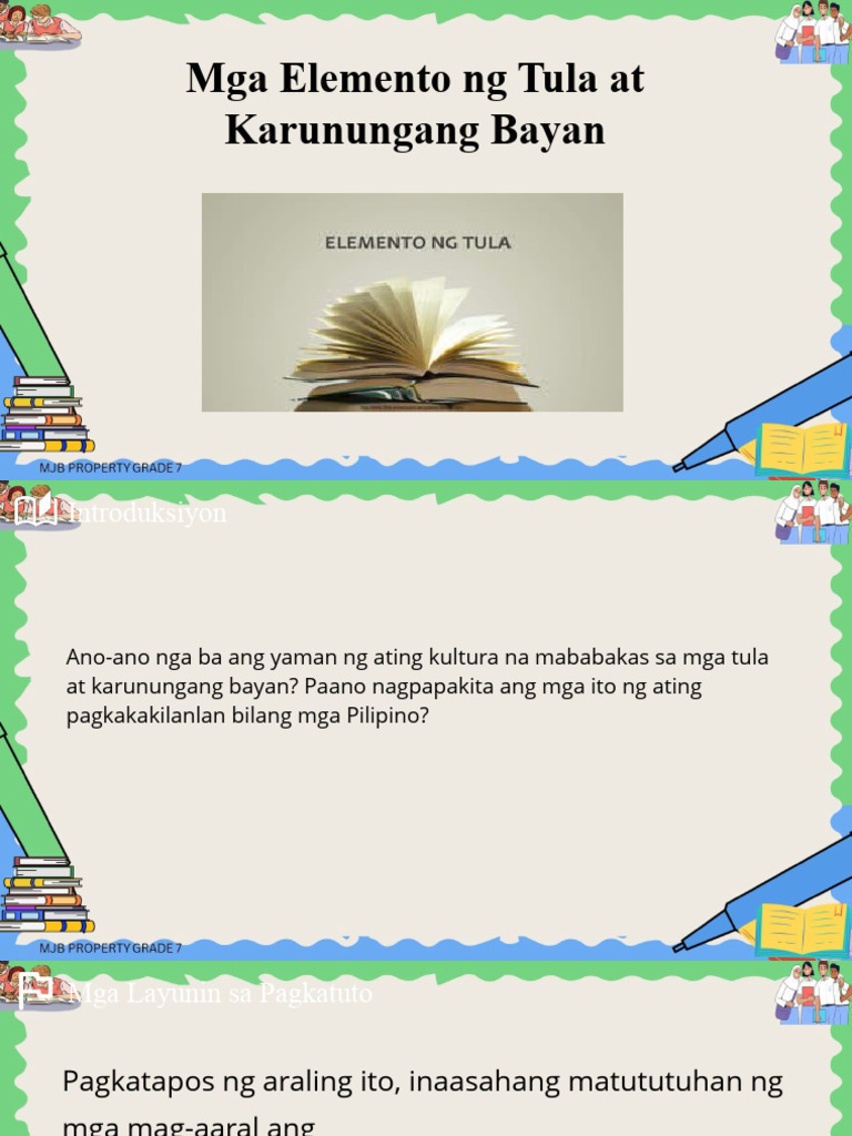 Q1 Elemento NG Tula at Karunungang Bayan | PDF