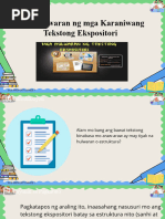 Pagsusuri NG Tekstong Ekspositori Batay Sa Estruktura | PDF