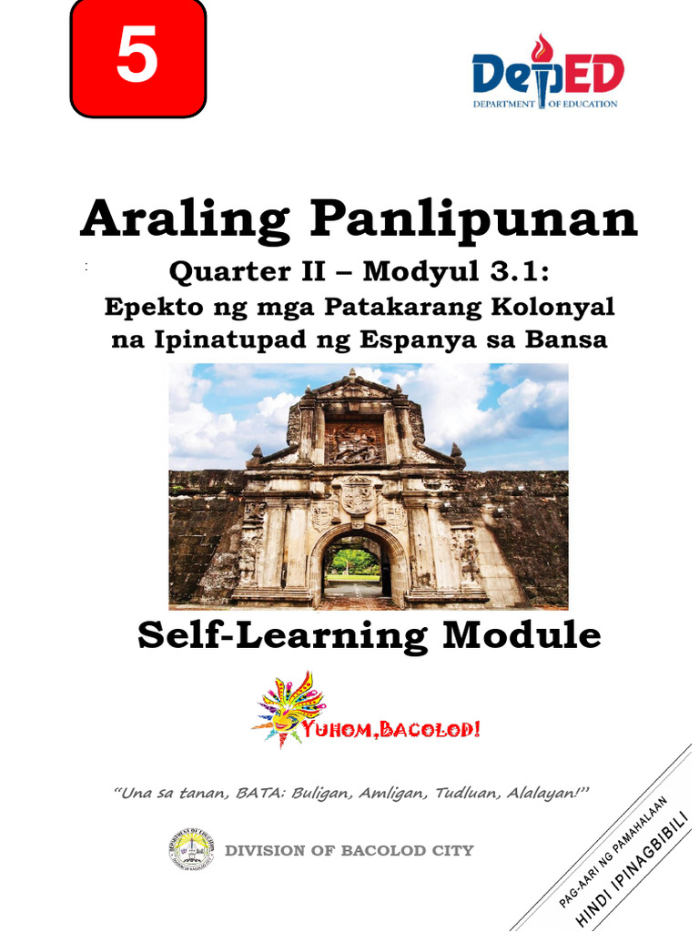 Araling Panlipunan: Self-Learning Module | PDF