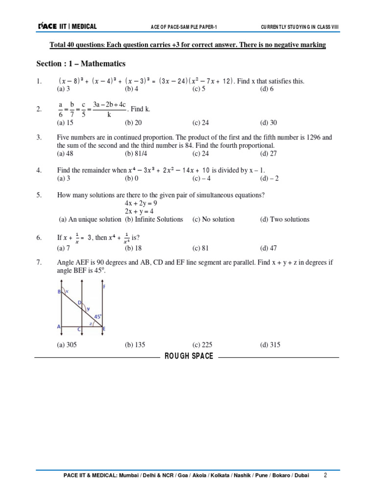 Currently Studying in VIII - AOP Sample Paper 1 | PDF | Sulfate | Iron