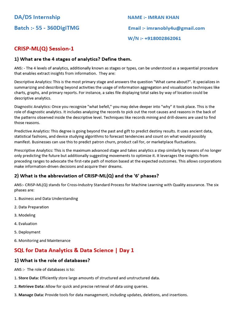 Day 1-Assignment | PDF | Databases | Reserved Word