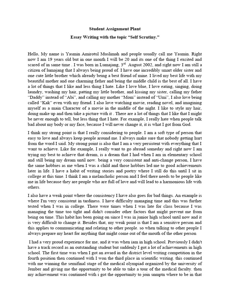 Student Assignment Plant For Essay | PDF