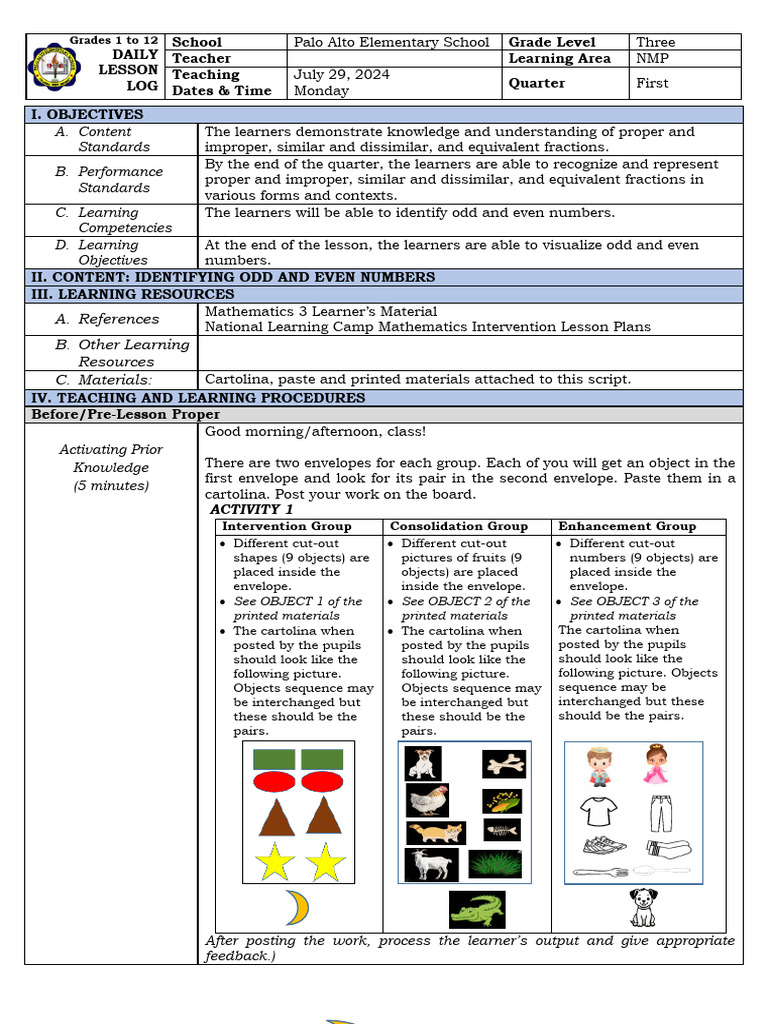 NMP-DLL-Q1 W1 Day 1 | PDF | Learning | Pedagogy