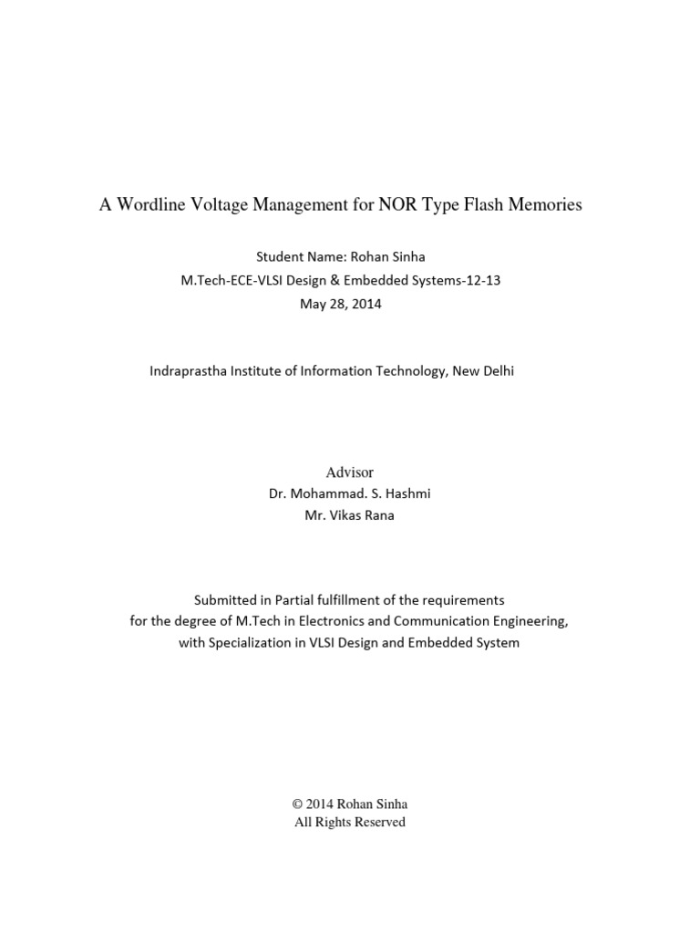 VLSI Flash Memory Voltage Mgmt | PDF | Mosfet | Field Effect Transistor