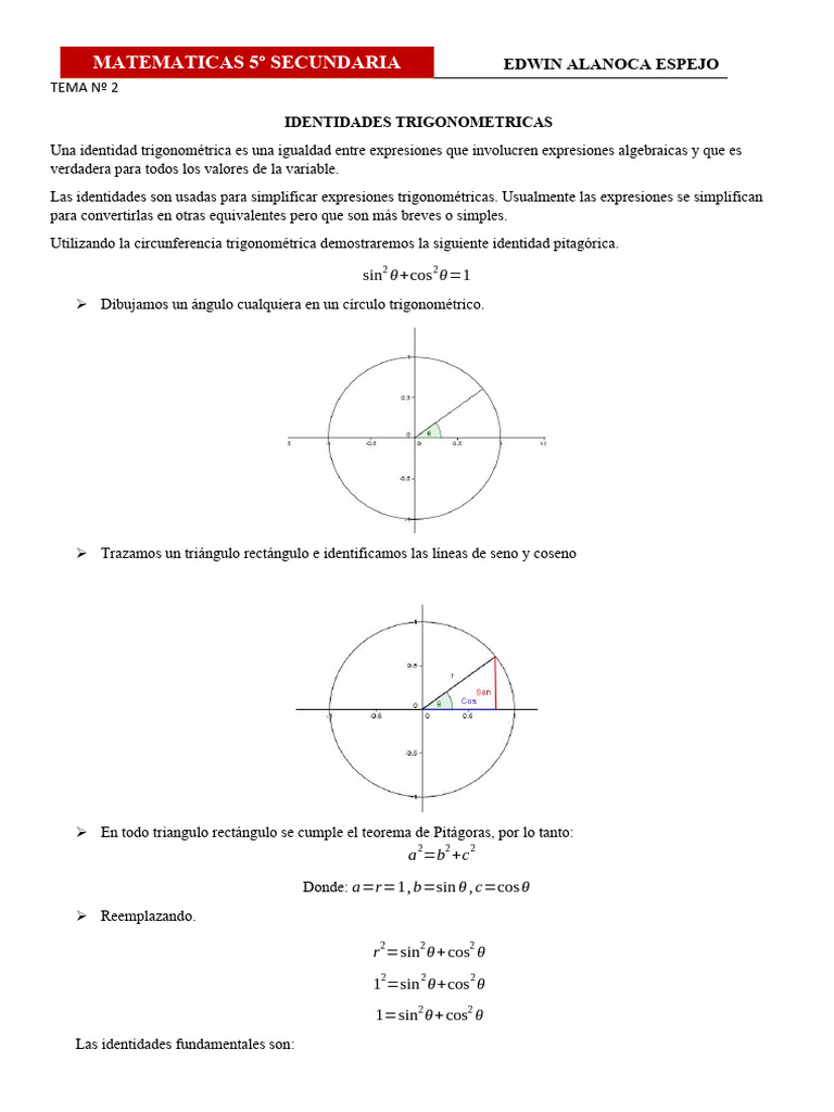 Identidades Trigonometricas | PDF | Trigonometría | Funciones ... Identidades Trigonometricas | PDF | Trigonometría | Funciones ...