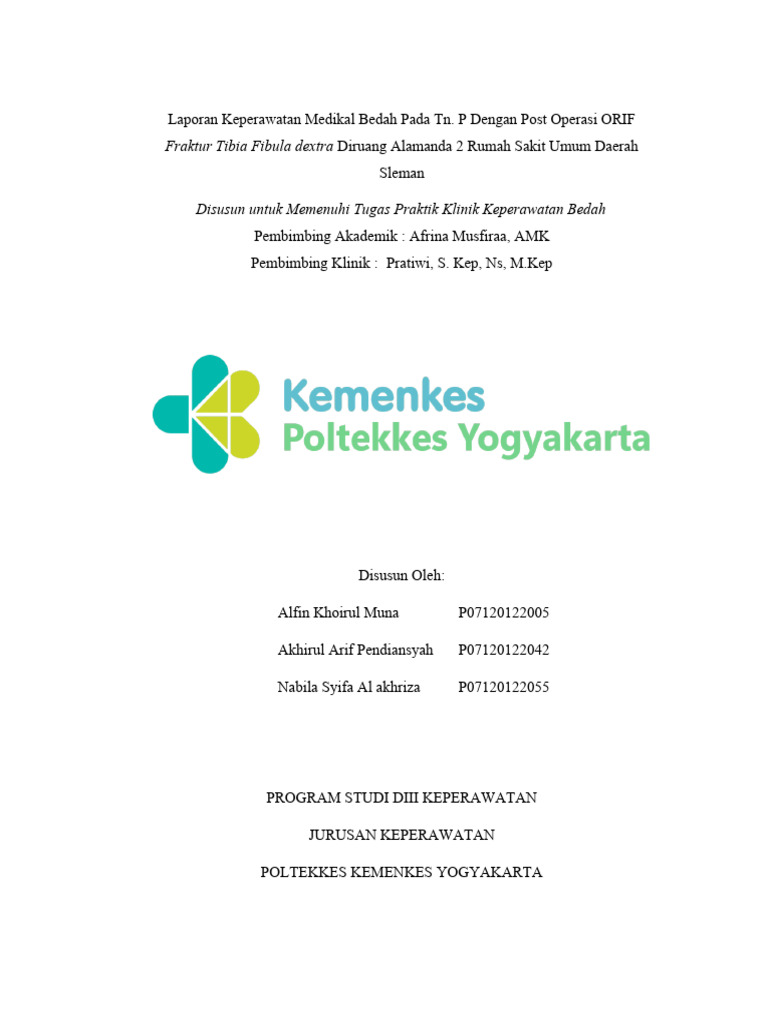 Laporan Keperawatan Fraktur Tibia Fibula | PDF