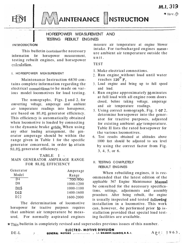 MI-313 - Rev. B | PDF | Horsepower | Engines