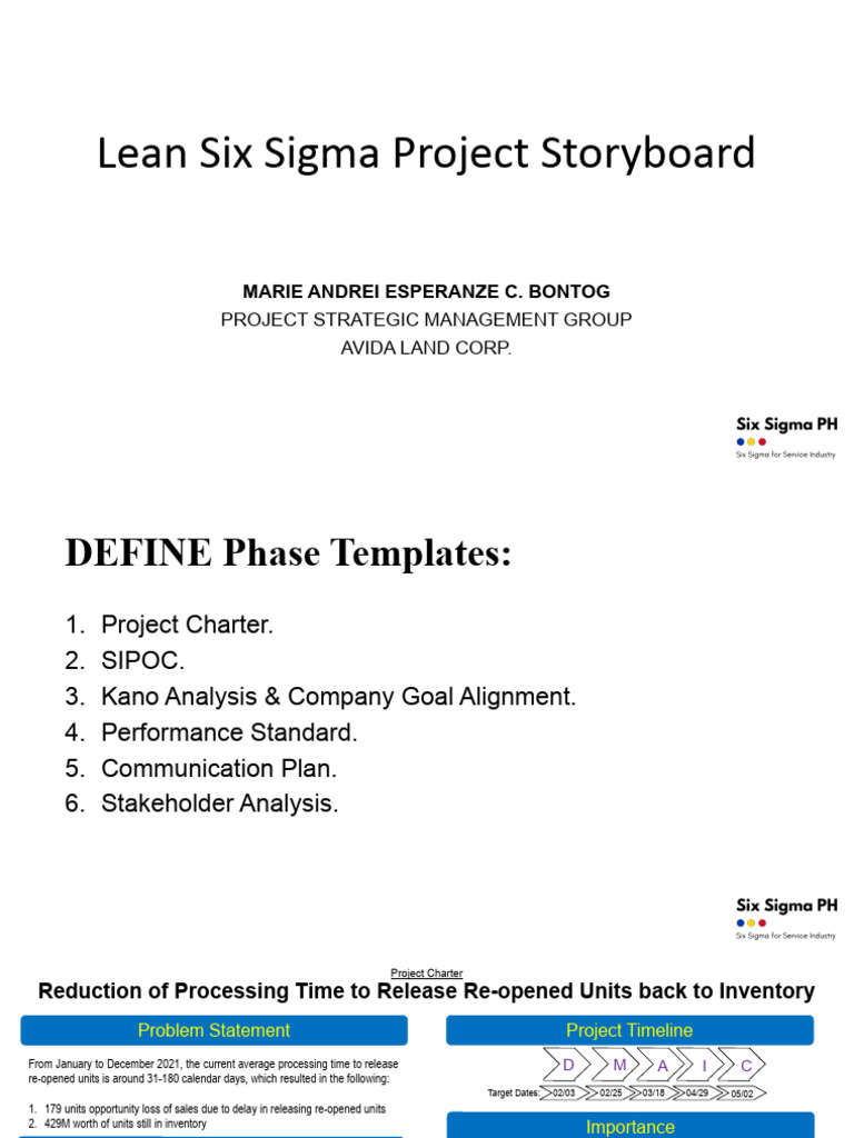 Six Sigma PH - Six Sigma Circuit Project Storyboard - 9FEB2022 | PDF ...