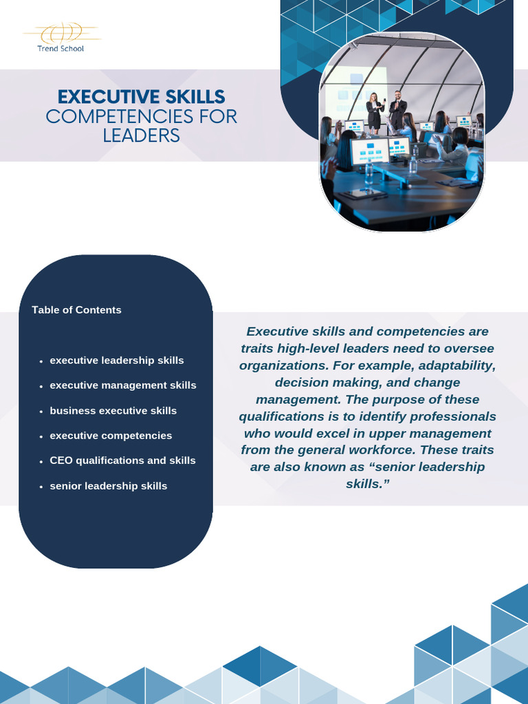 Executive Skills & Competencies | PDF | Decision Making | Leadership