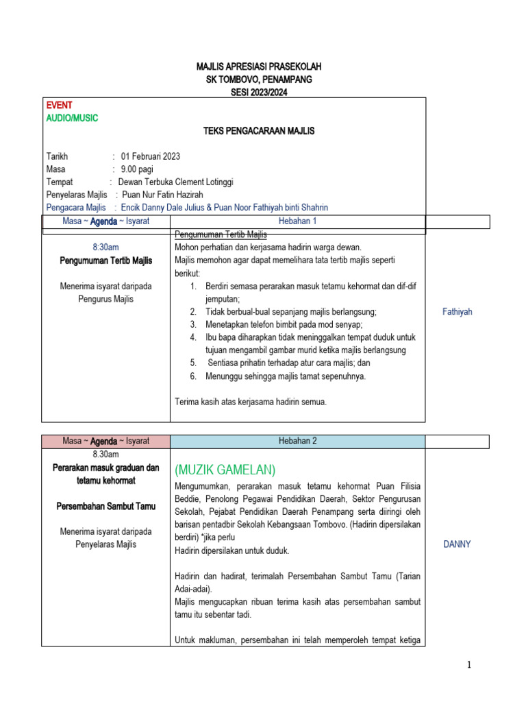 Teks Graduasi Pra 20232024 | PDF