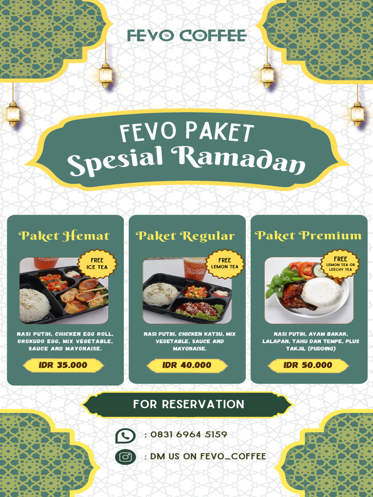Menu Fevo Coffee Paket Ramadhan | PDF