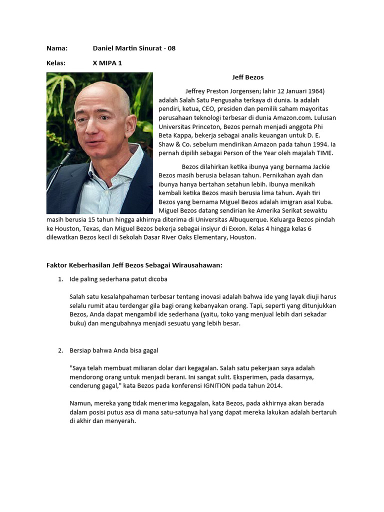 Jeff Bezos (Prakarya) | PDF