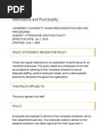 Lateness Policy: Sample Policy #1 Absenteeism and Tardiness | PDF ...