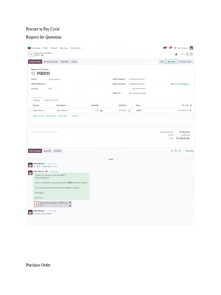 Procure To Pay Cycle | PDF