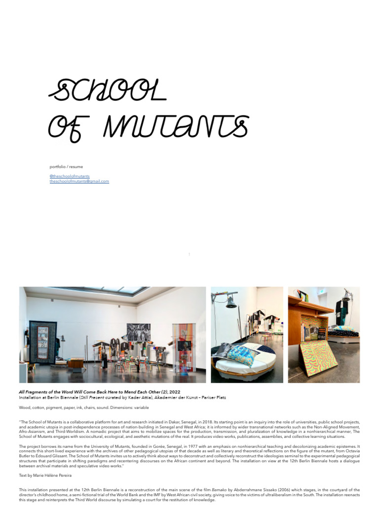 School of Mutants Portfolio | PDF