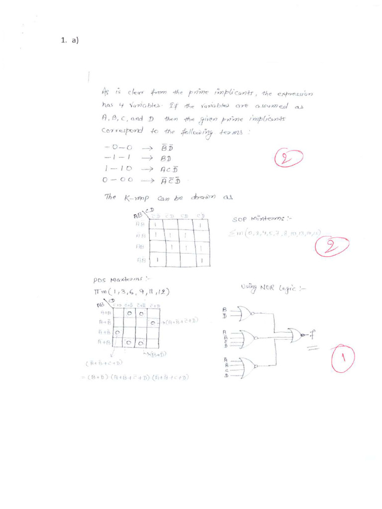 Midsem Part-B Solution With Marking Scheme | PDF