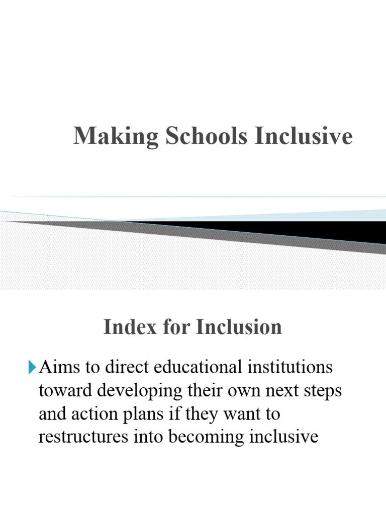 Making Schools Inclusive | PDF | Differentiated Instruction | Human ...