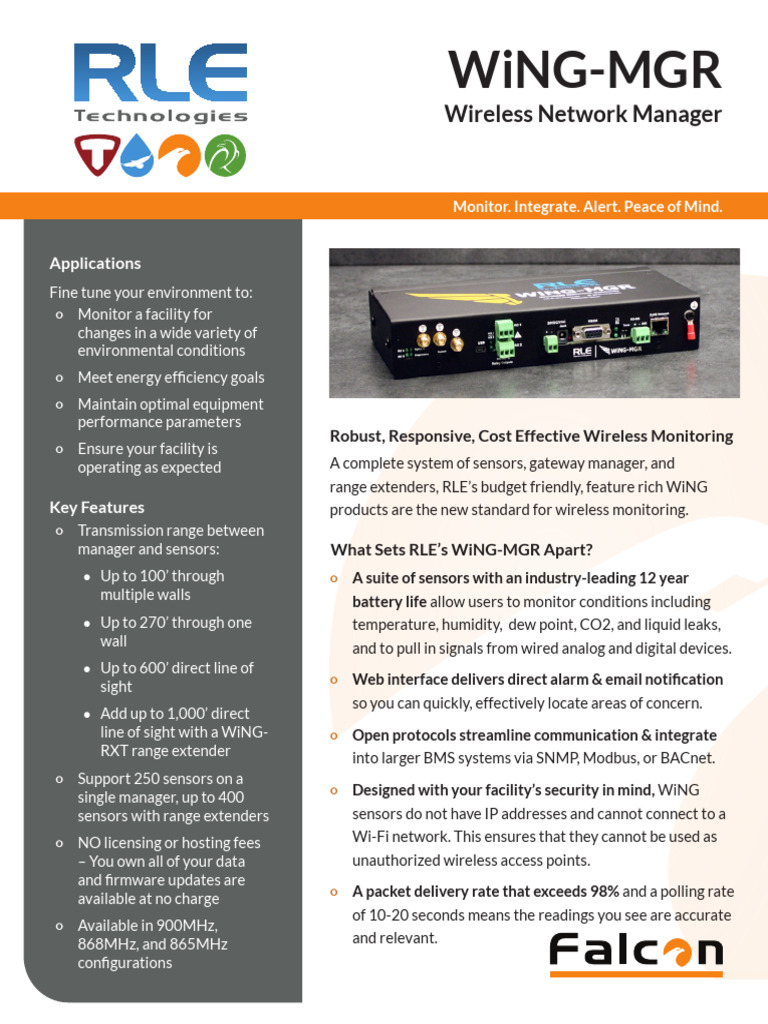 Falcon WiNG MGR WiNG MGR 868 WiNG MGR 865 Datasheet 12.23 | PDF | Computer Network | Internet ...