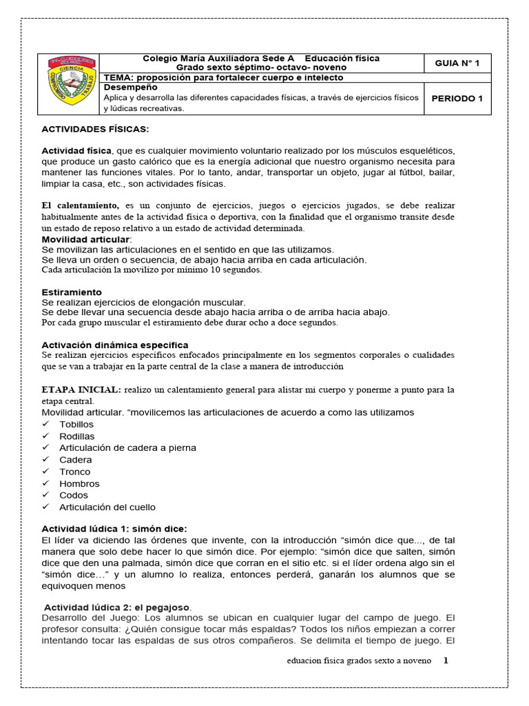 Guis #1. Fortelecer Cuerpo e Intelecto | PDF