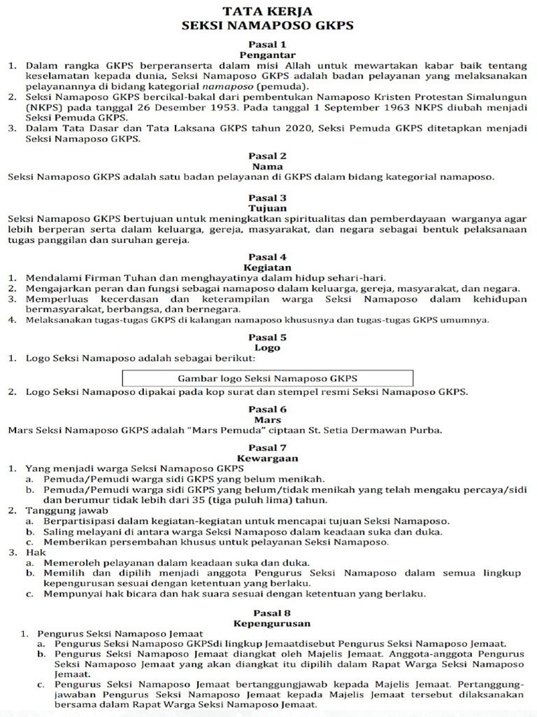 Tata Kerja GKPS | PDF