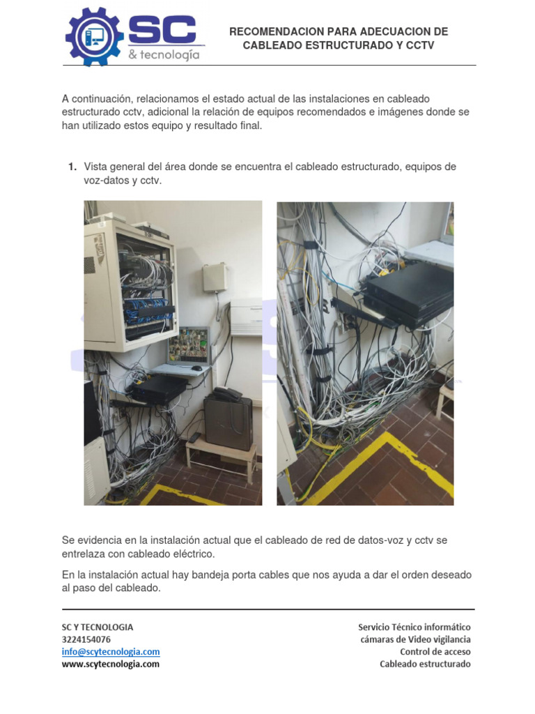Recomendacion de Orden para Cableado Estructurado | PDF | Circuito cerrado de televisión ...