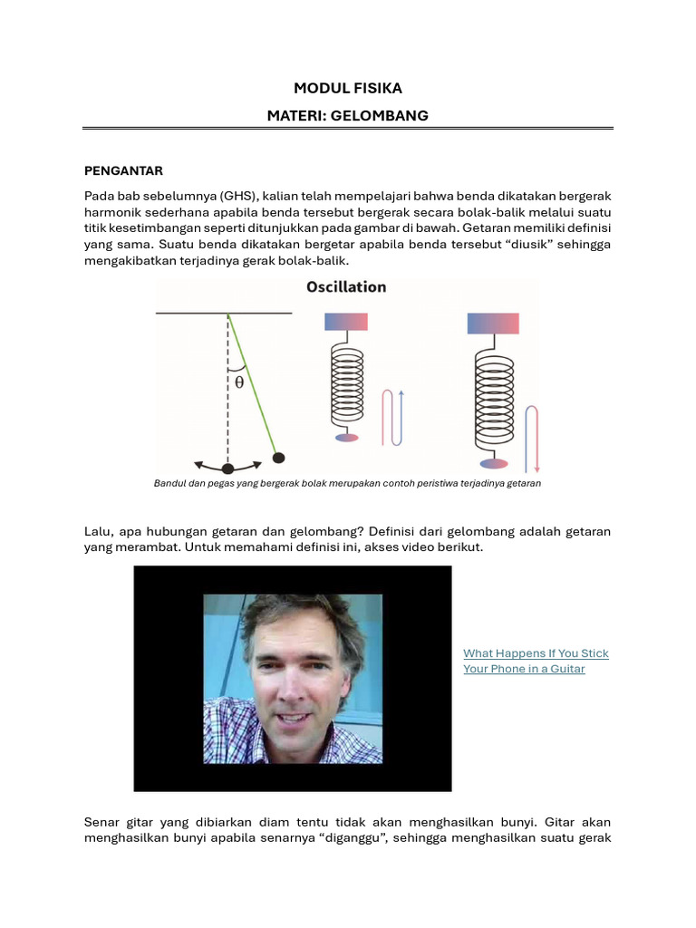 Panduan Lengkap Gelombang Fisika | PDF | Metode & Bahan Ajar